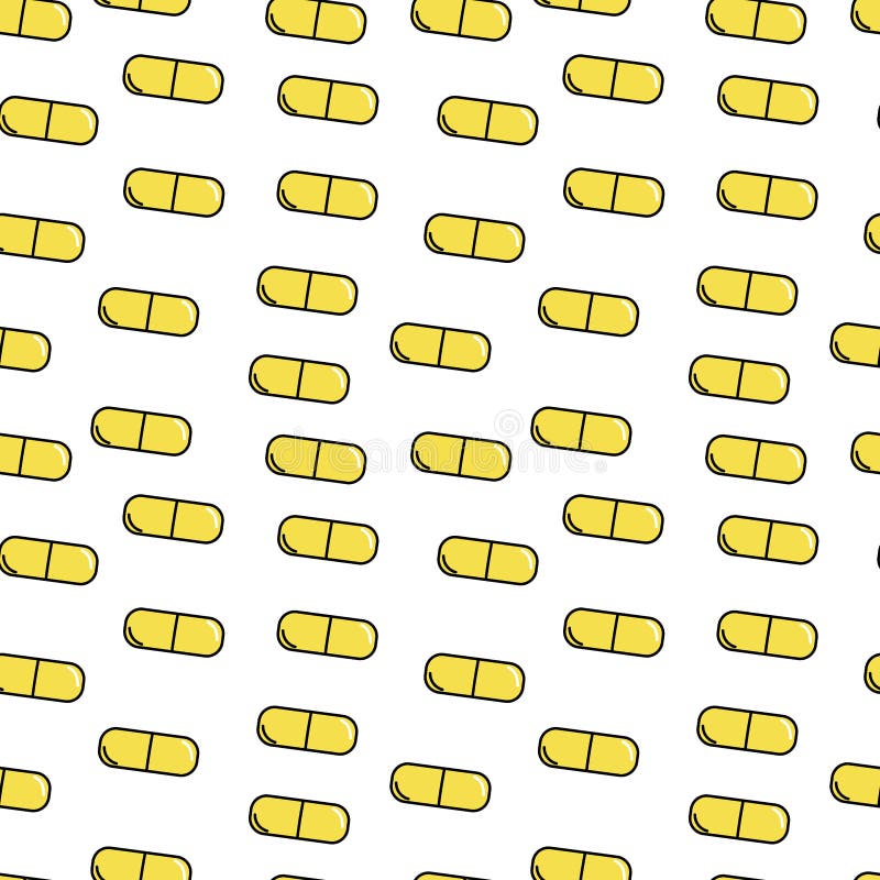 A Set of Seamless Patterns of Tablets, Pills, Pixels, Vector Grafic ...