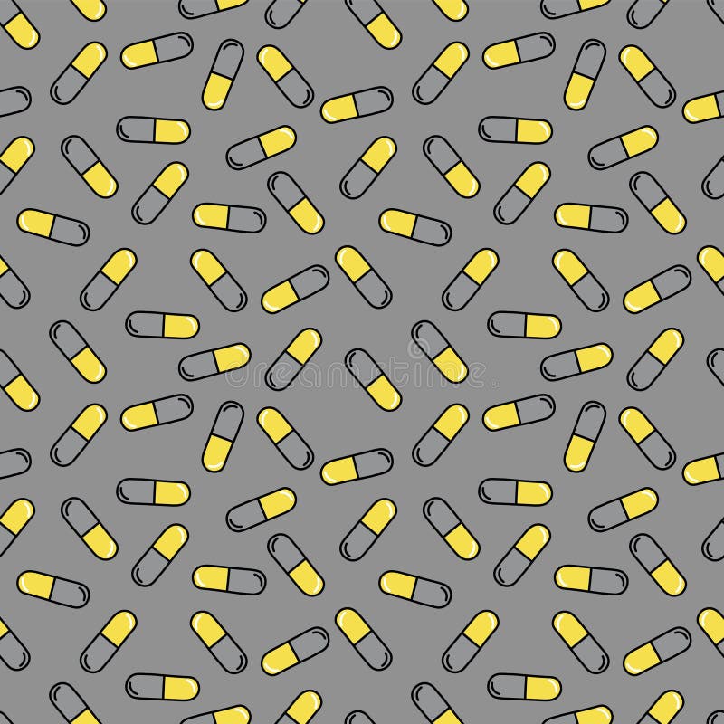 A Set of Seamless Patterns of Tablets, Pills, Pixels 1000x1000, Vector ...