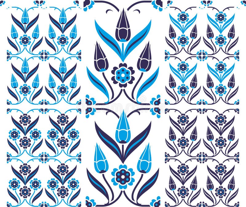 Set of Seamless Patterns in Traditional Turkish S Stock Vector ...