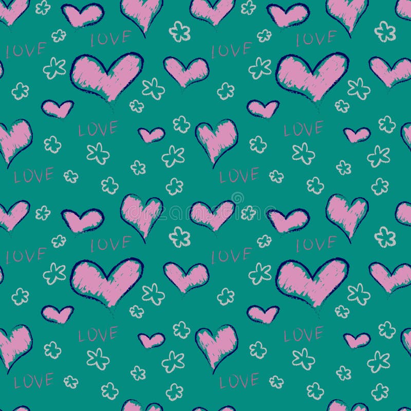 A Set of Seamless Patterns for Valentine S Day. 1000 by 1000 Pixels ...
