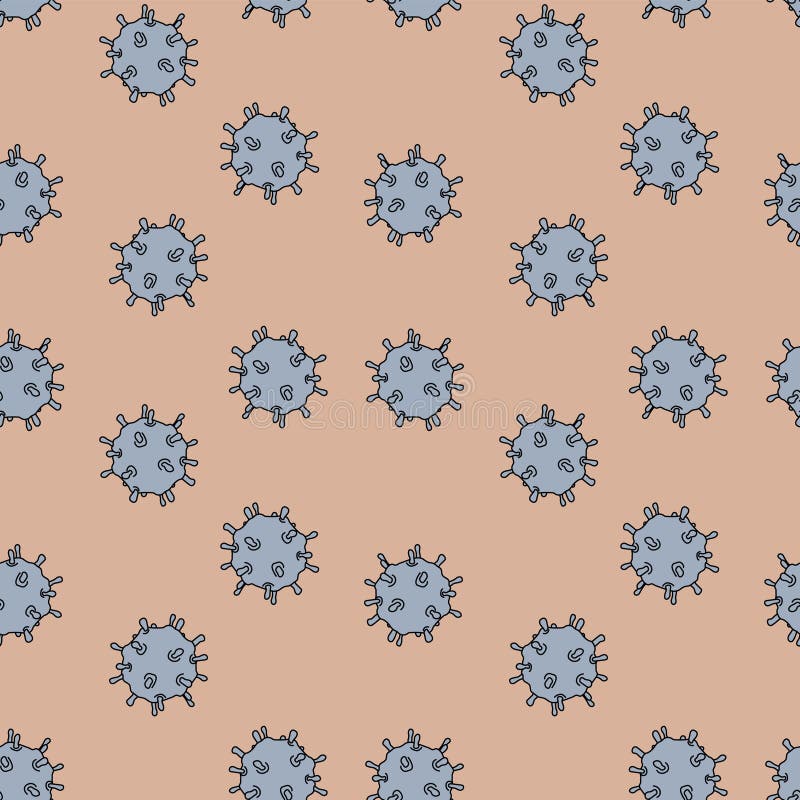 Set of Seamless Patterns with Virus, Pixels 1000x1000. Vector Graphic ...