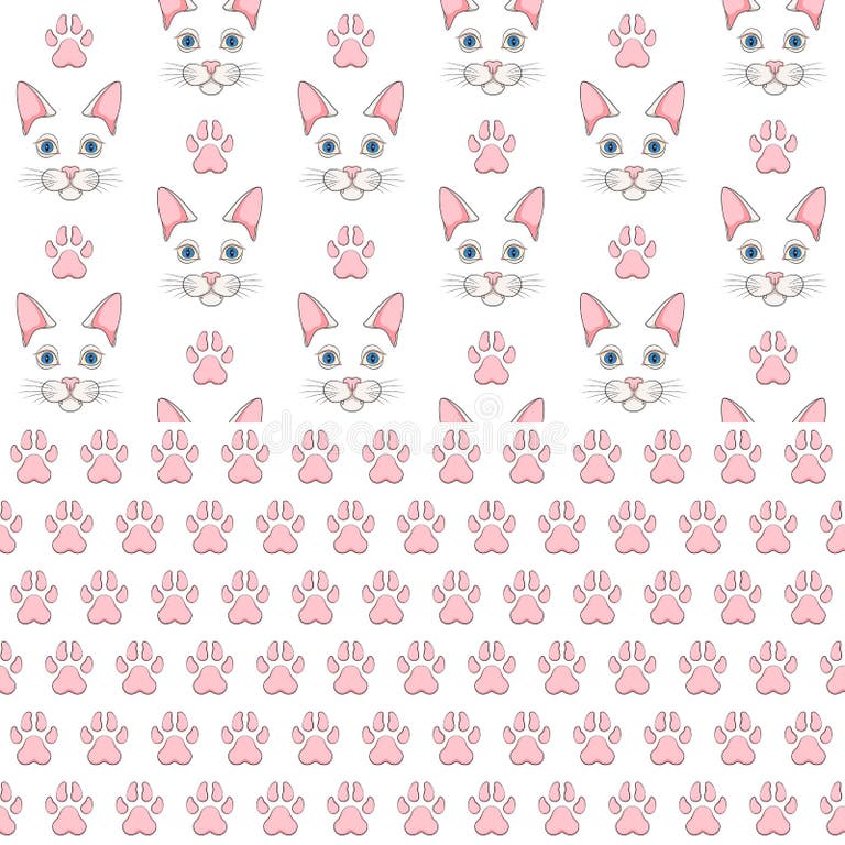 Seamless Paw Prints Vector Stock Illustrations – 1,663 Seamless Paw ...