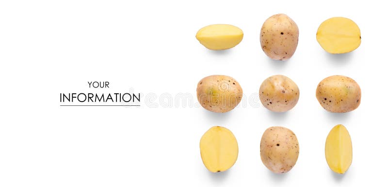 Set Seamless with Potatoes Pattern Stock Photo - Image of food, exotic ...