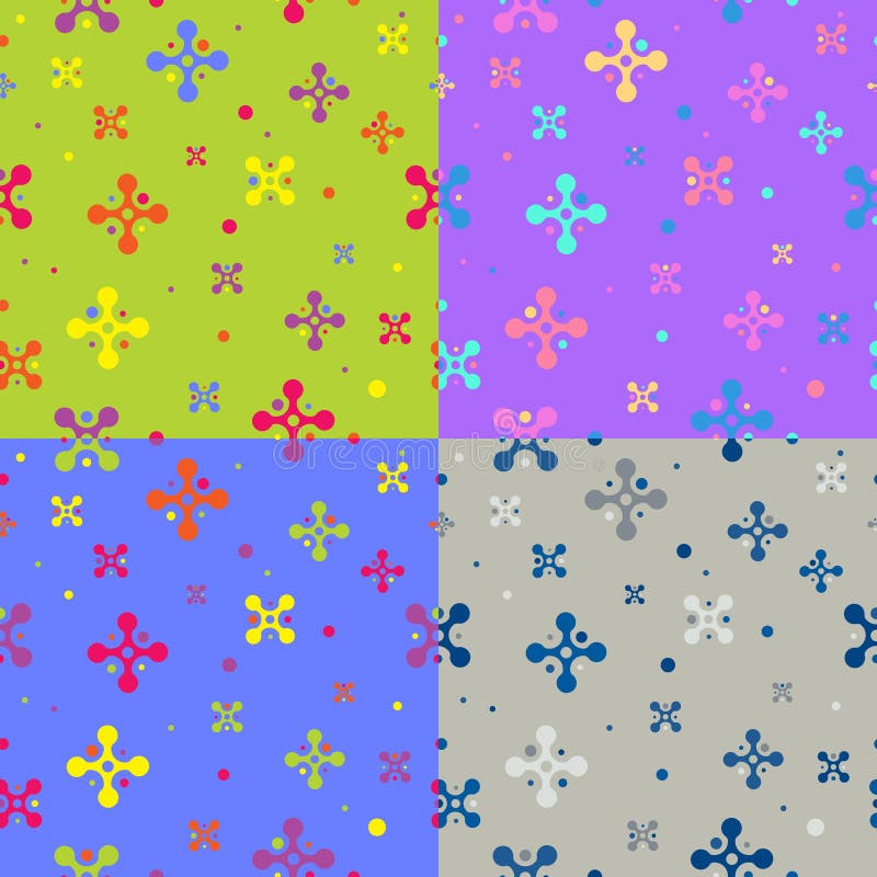 Repeating Patterns with Hearts. Raster Illustration Stock Illustration ...