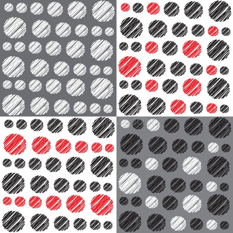Set of Seamless Ring Patterns. Stock Vector - Illustration of ...