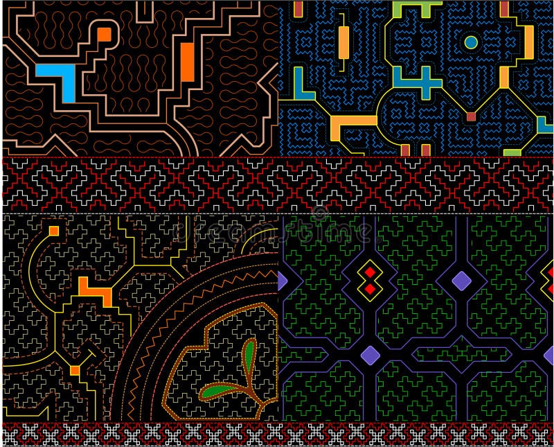 3 of 12 Shipibo Conibo Artwork Patterns HD Set Stock Vector ...