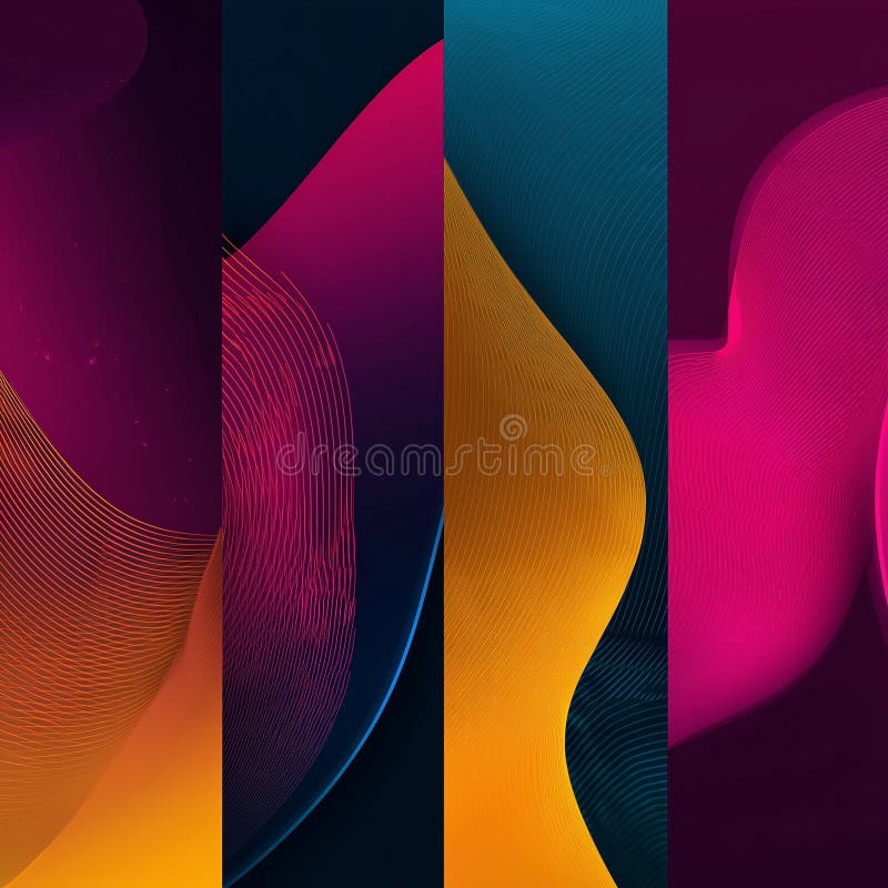 Seamless Synthwave Gradient Backgrounds with Glowing Neon Transitions ...