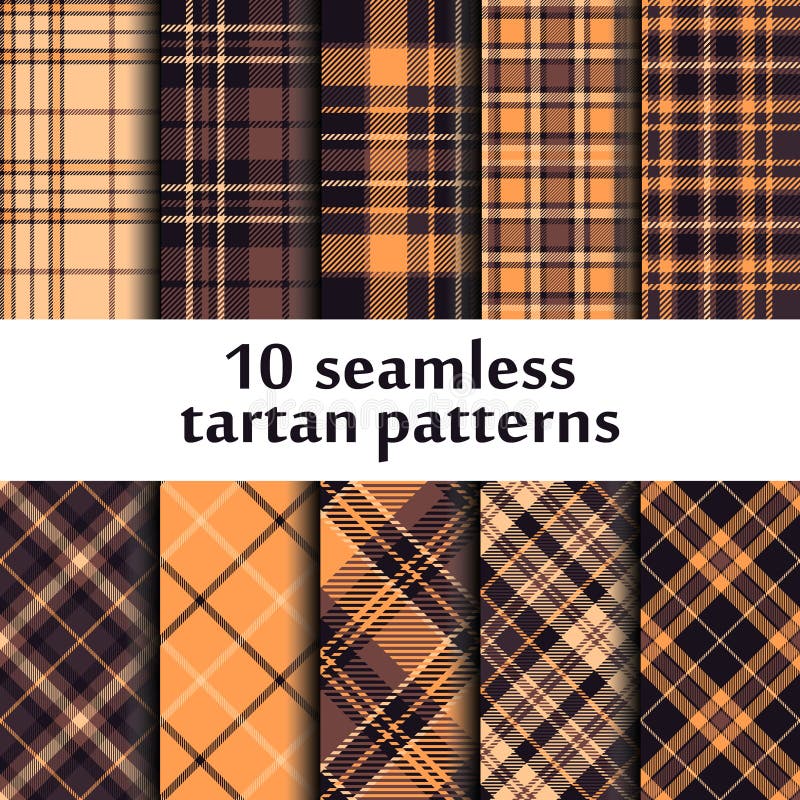 Set of Seamless Tartan Patterns Stock Vector - Illustration of color ...