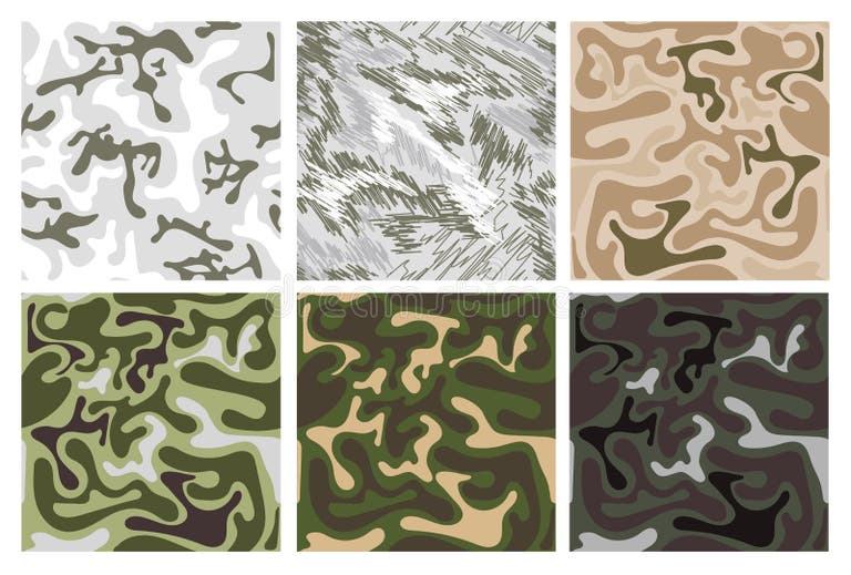 Set seamless texture khaki stock vector. Illustration of protective ...