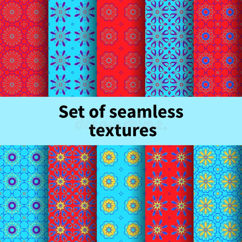 Set of seamless textures stock vector. Illustration of elegance - 59219676