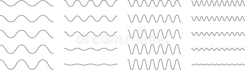 Set of Seamless Wavy - Curvy and Zigzag - Criss Cross Horizontal Lines ...