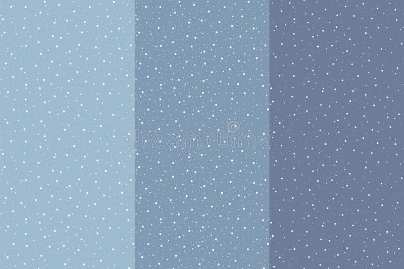 Set of Seamless Winter Patterns with Snowfall. Stock Vector ...