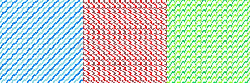 Set of 3 Seamlessly Repeatable, Repetitive Geometric Pattern ...