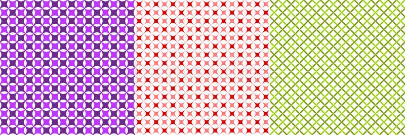 Set of 3 Seamlessly Repeatable, Repetitive Geometric Pattern ...