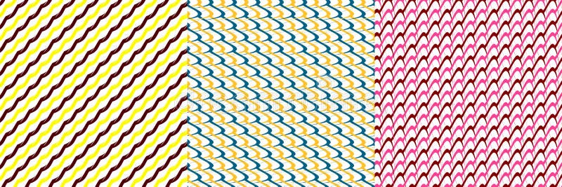 Set of 3 Seamlessly Repeatable, Repetitive Geometric Pattern ...