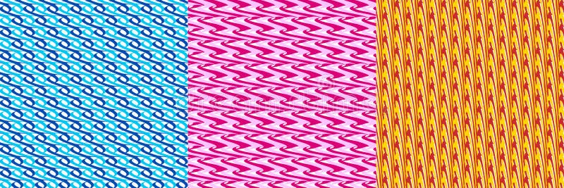 Set of 3 Seamlessly Repeatable, Repetitive Geometric Pattern ...