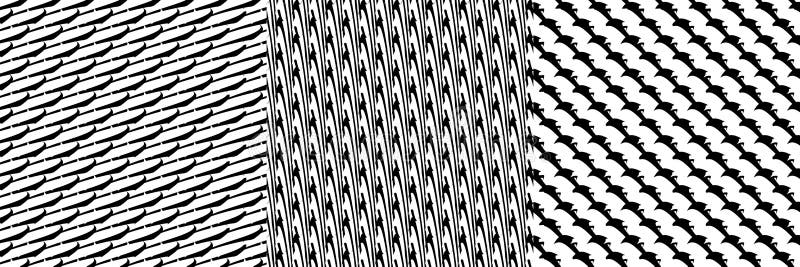 Set of 3 Seamlessly Repeatable, Repetitive Geometric Pattern ...