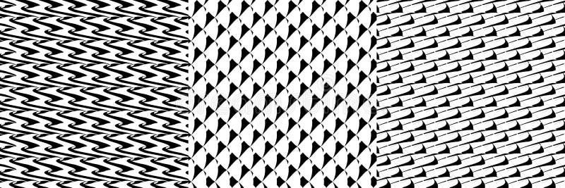 Set of 3 Seamlessly Repeatable, Repetitive Geometric Pattern ...