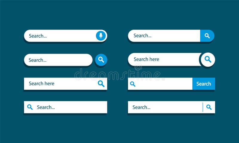 Set of Search Bar. Search Panels Design Stock Illustration ...