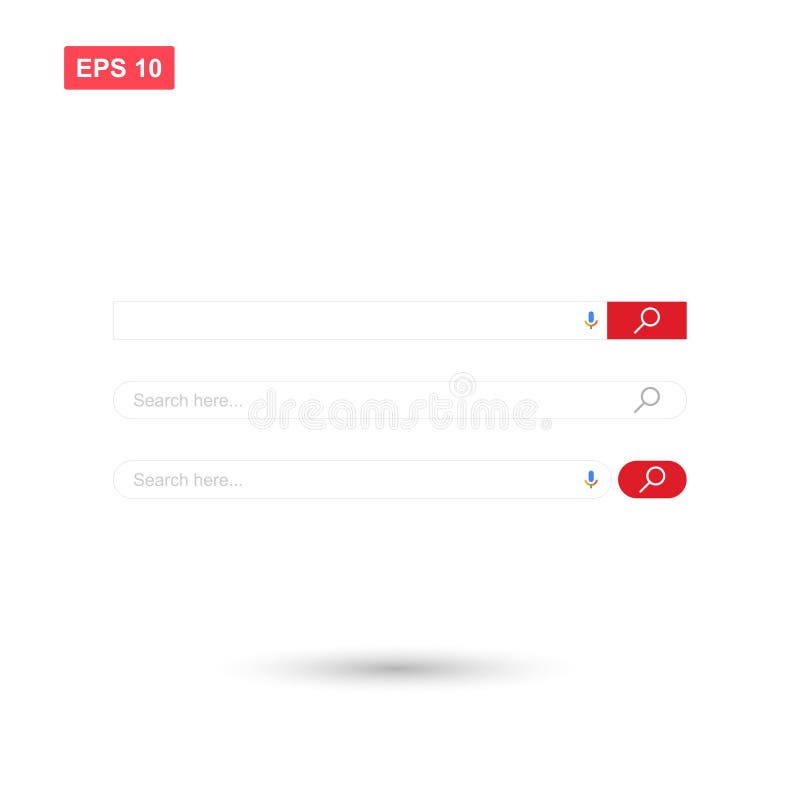 Set of Search Bar Vector Isolated Stock Vector - Illustration of badge ...