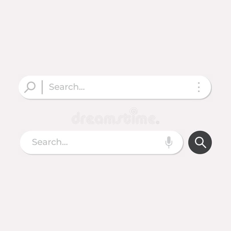 Set of Search Bar and Voice Recorder with Search Button Bubble Ui ...