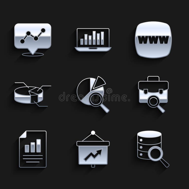 Set Search Data Analysis, Board with Graph, Server, Work Search ...