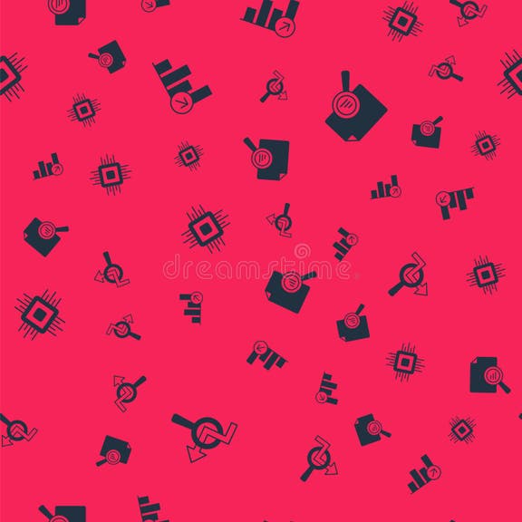 Set Search Data Analysis, Financial Growth, Processor CPU and Document with Graph Chart on ...