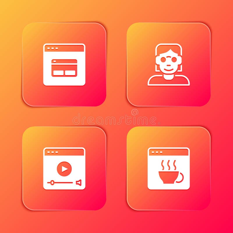 Set Search Engine, Hacker or Coder, Online Play Video and Software Icon ... Set Search Engine, Hacker or Coder, Online Play Video and Software Icon ...