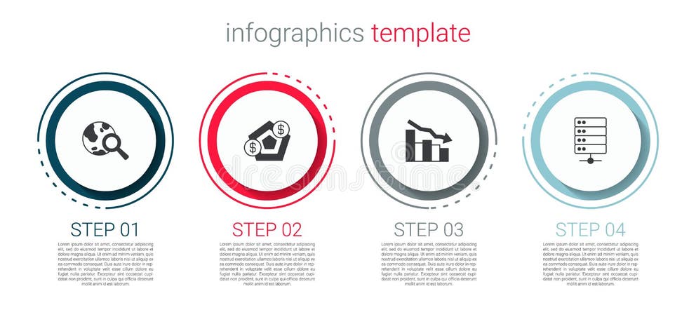 Set Search Globe, Financial Growth, Decrease and Server. Business ...