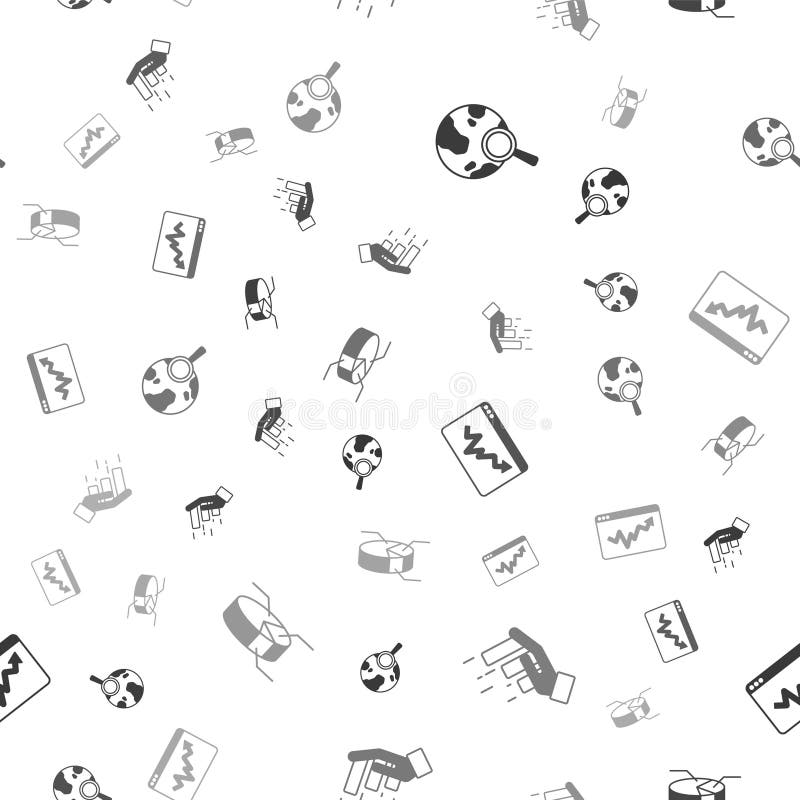 Set Search Globe, Financial Growth, Graph Chart Infographic and Pie on ...