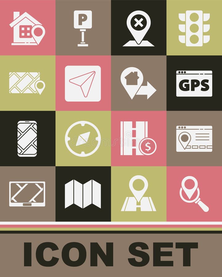 Set Search Location, Infographic of City Map Navigation, Gps Device ...