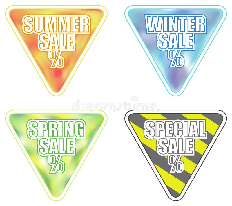 Set of Four Seasonal Sale Banners Stock Vector - Illustration of save ...