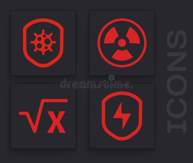 Set Secure Shield with Lightning, Shield Protecting from Virus ...