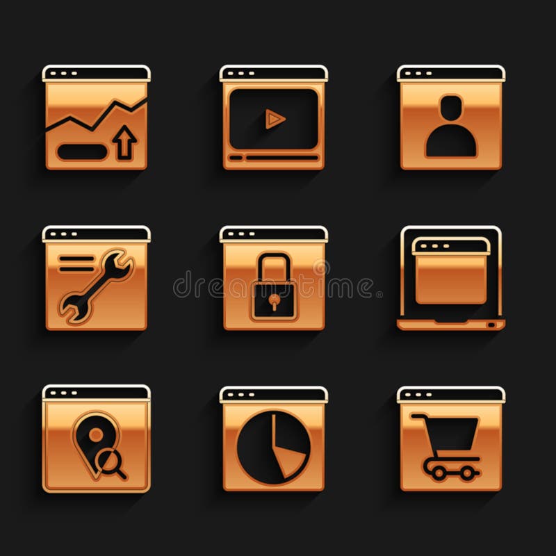 Gold Browser Window Stock Illustrations – 422 Gold Browser Window Stock ...