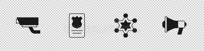 Set Security Camera, Police Badge with Id Case, Hexagram Sheriff and ...