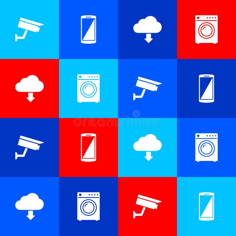 Set Security Camera, Smartphone, Mobile Phone, Cloud Download and ...