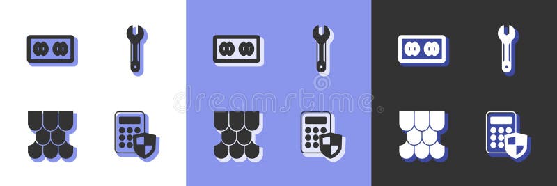 Set Security Keypad Access Panel, Electrical Outlet, Roof Tile and ...