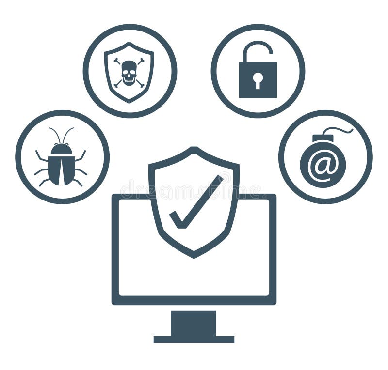 Set of Security System Symbols Stock Vector - Illustration of private ...