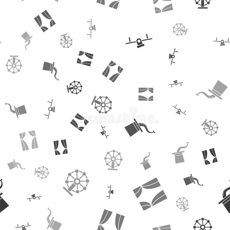 Set Seesaw, Circus Curtain Raises, Magician Hat and Ferris Wheel on ...