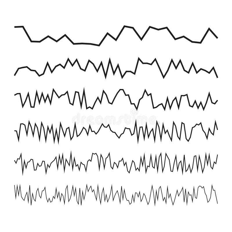 Set of Seismic Waves. Vector Earthquake Graph. Geology Seismic Activity ...