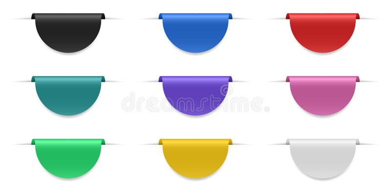 Semicircular Bookmarks Stock Illustrations – 1 Semicircular Bookmarks ...