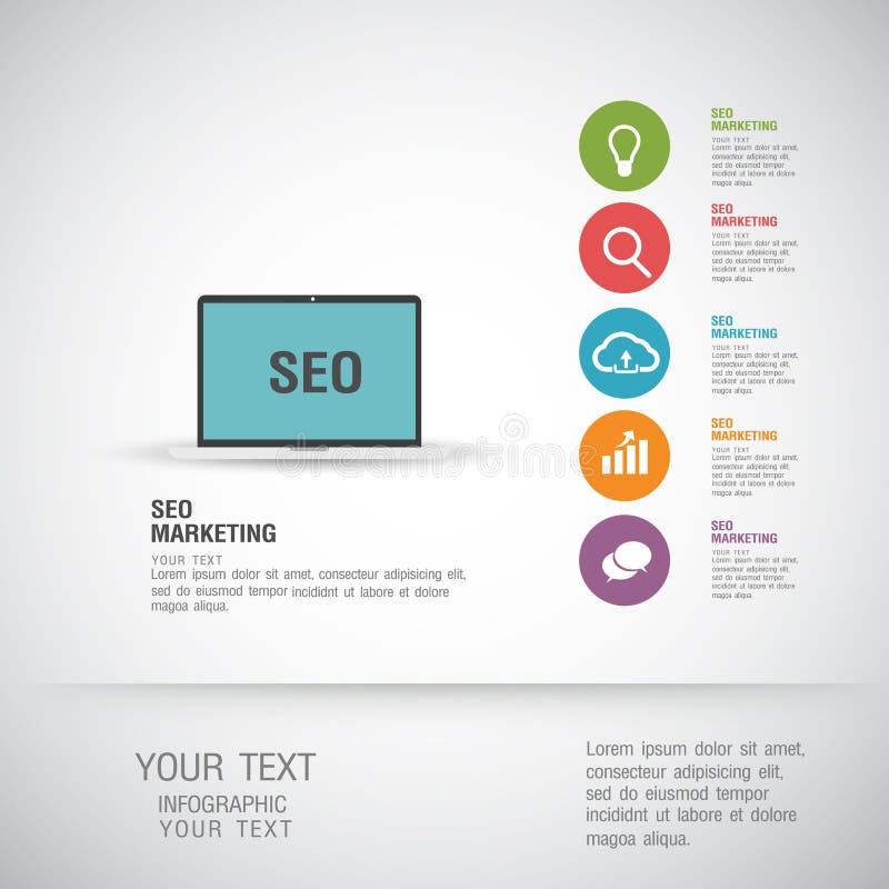 Set of SEO and Development Icons Stock Vector - Illustration of design ...