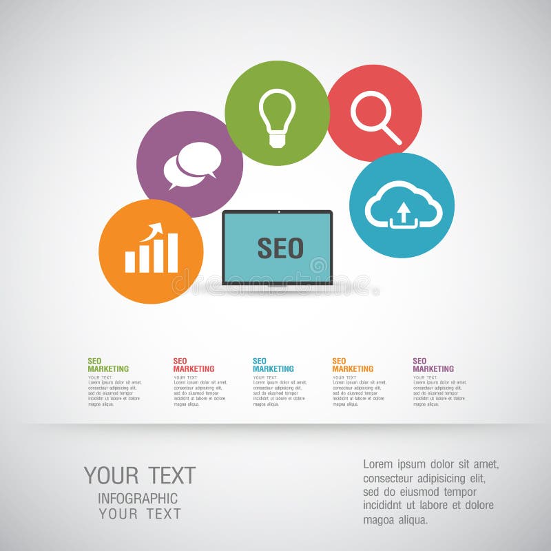 Set of SEO and Development Icons Stock Vector - Illustration of ...