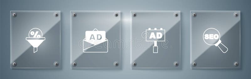 Set SEO Optimization, Advertising, and Lead Management. Square Glass ...
