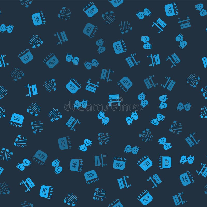 Set September Calendar Autumn, Christmas Mitten, Bench and Windy ...