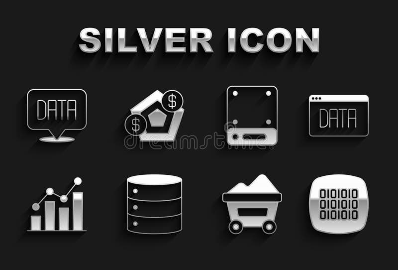 Set Server, Data Analysis, Binary Code, Coal Mine Trolley, Pie Chart ... Set Server, Data Analysis, Binary Code, Coal Mine Trolley, Pie Chart ...