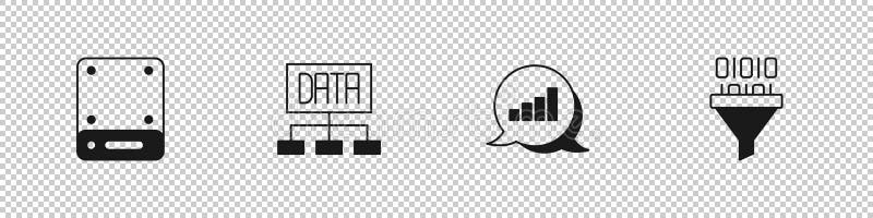 Set Server, Data Analysis, Pie Chart Infographic and Binary Code Icon ... Set Server, Data Analysis, Pie Chart Infographic and Binary Code Icon ...