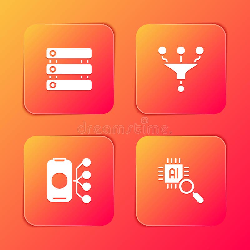 Set Server, Data, Funnel or Filter, Neural Network and Processor CPU ... Set Server, Data, Funnel or Filter, Neural Network and Processor CPU ...