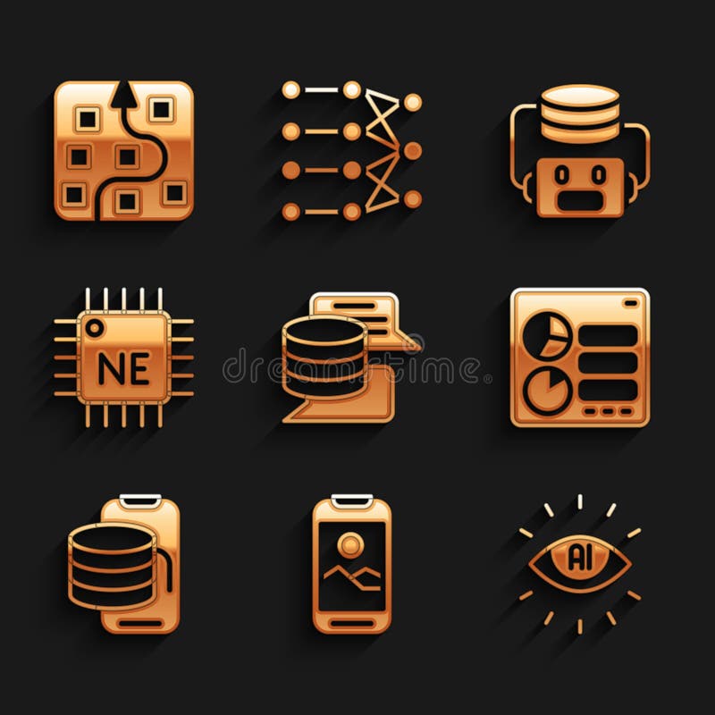 Set Server, Data, Mobile Phone, Artificial Intelligence AI, Computer ... Set Server, Data, Mobile Phone, Artificial Intelligence AI, Computer ...