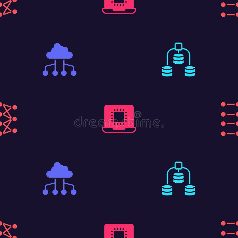 Set Server, Data, Network Cloud Connection, Processor CPU and Neural ... Set Server, Data, Network Cloud Connection, Processor CPU and Neural ...
